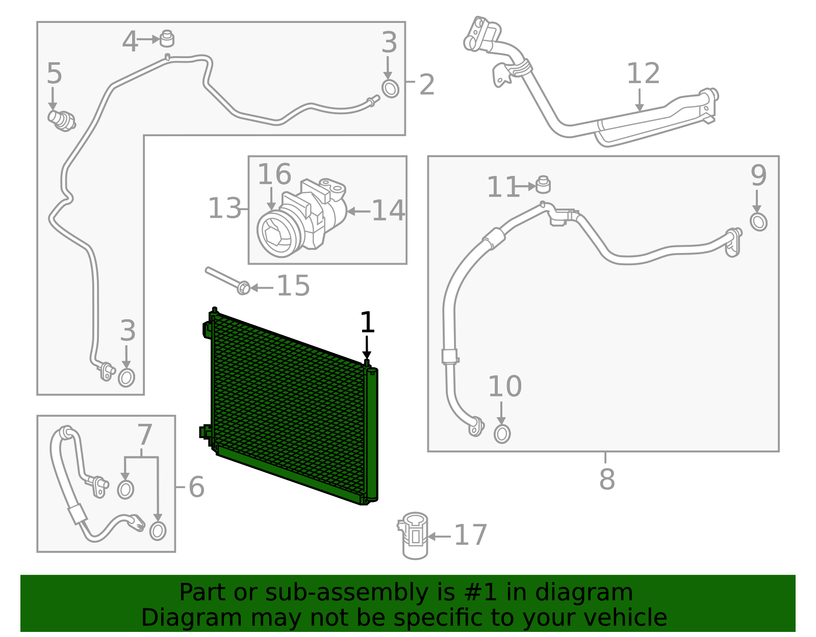 2018-2025 Nissan A/C Condenser 92100-5RB0A | Nissan Parts & Accessories ...