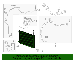 2018-2023 Nissan Condenser Assembly 92100-5RB0A | OEM Parts Online