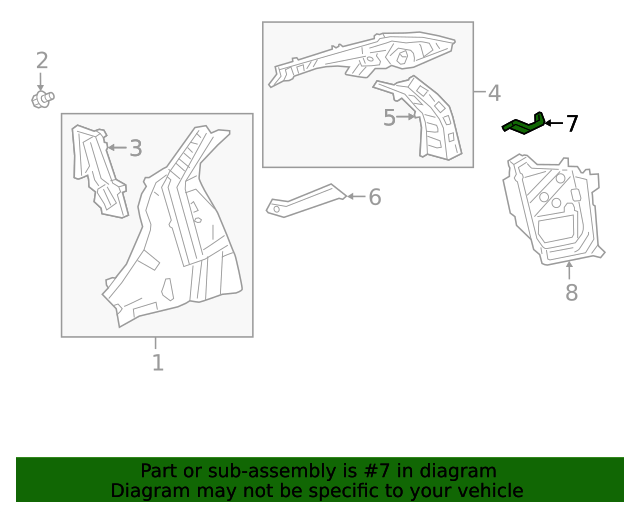 64764-TJB-A00ZZ - Gusset, L Rail 2019-2021 Acura RDX | Honda Acura Online
