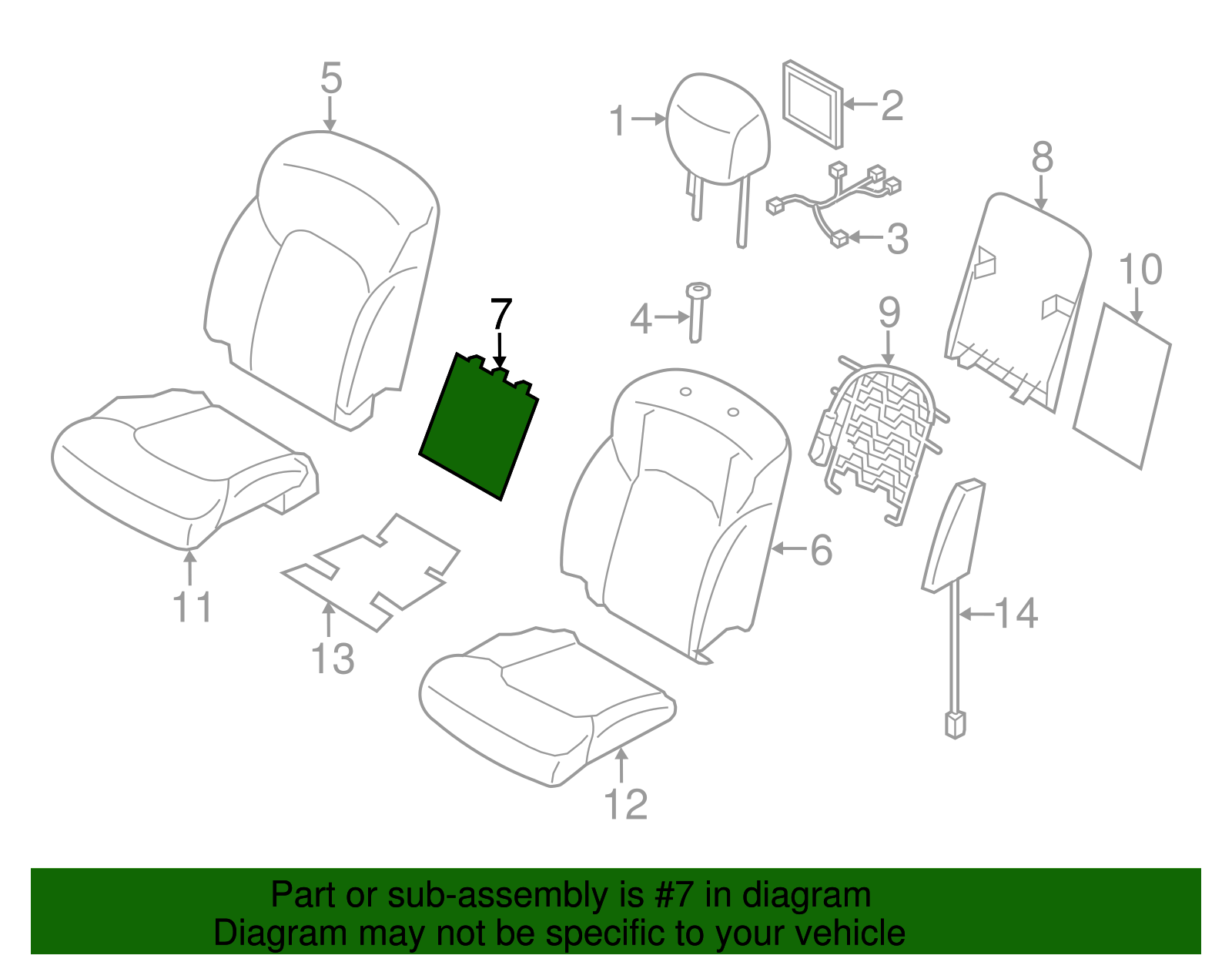 2018-2024 Nissan Armada Seat Back Heater 87685-6JD0A | Ziegler Nissan ...