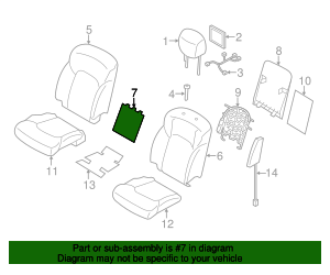 2018-2024 Nissan Armada Seat Back Heater 87685-6JD0A | Nissan ...