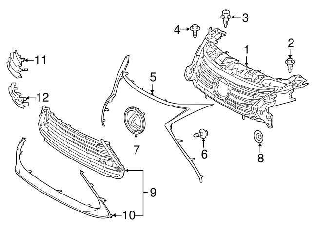 2016-2018 Lexus Upper Molding 53121-06110 | Lexus Direct parts