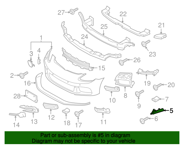 2017-2023 Porsche Panamera Side Retainer 971-807-283 | Sunset Porsche Parts