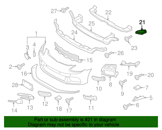 2017-2023 Porsche Panamera Corner Panel 971-803-821-B | OEM Parts Online