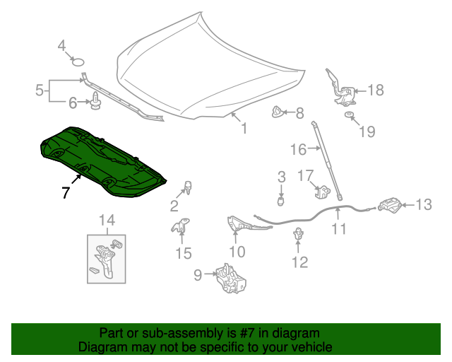 53341-0E020 - Insulator 2010-2015 Lexus | Longo Lexus Parts