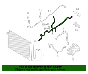 64539218927 - 2012-2017 BMW Suction Hose (64-53-9-218-927) | BMW of ...
