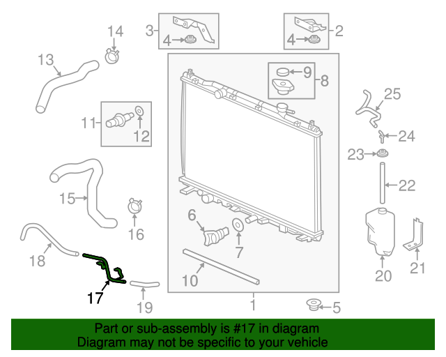2013-2018 Acura RDX Cooler Pipe 25210-R8B-000 | AutoNationParts.com
