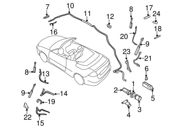 Genuine Convertible Top Sensor for 2004-2011 Saab 9-3 | Part# 12833500 ...