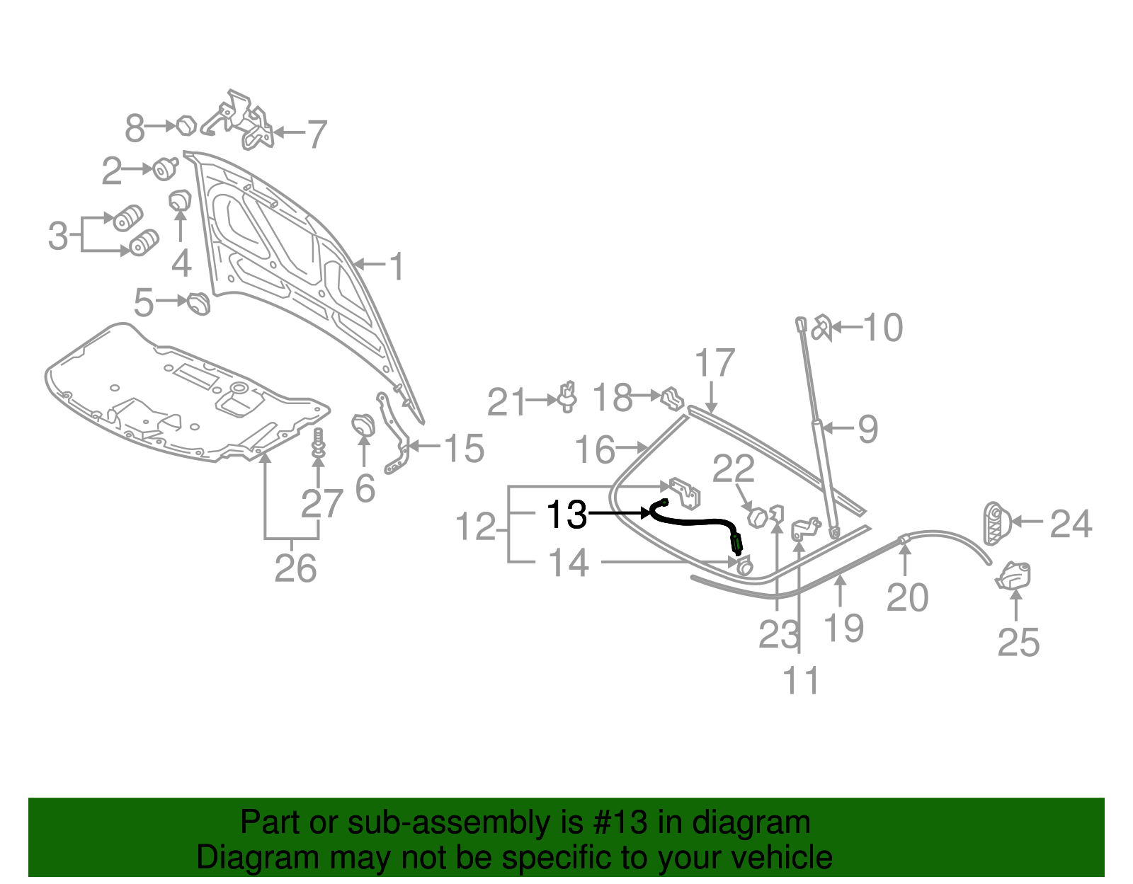 2005-2018 Audi Hood Switch 4F0-953-236 | Audi OEM Parts Guy