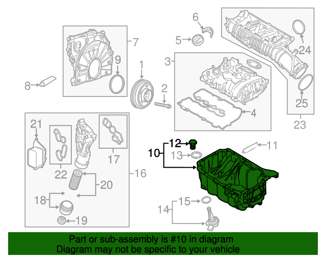 11-13-8-590-017 - Engine Oil Pan 2014-2019 Mini | AutoNationParts.com
