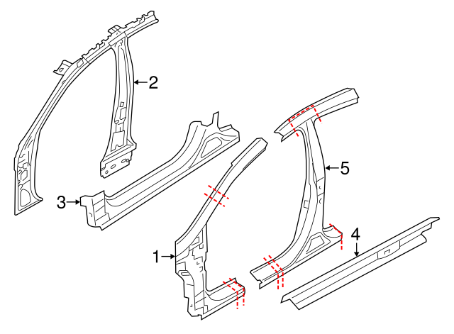 71402-4CB00 - Center Pillar 2012-2015 Kia Optima | Kia.Parts Store