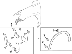 74107-3W0-A00 - 2023-2025 Honda HR-V - Wheel Opening Molding | Honda ...