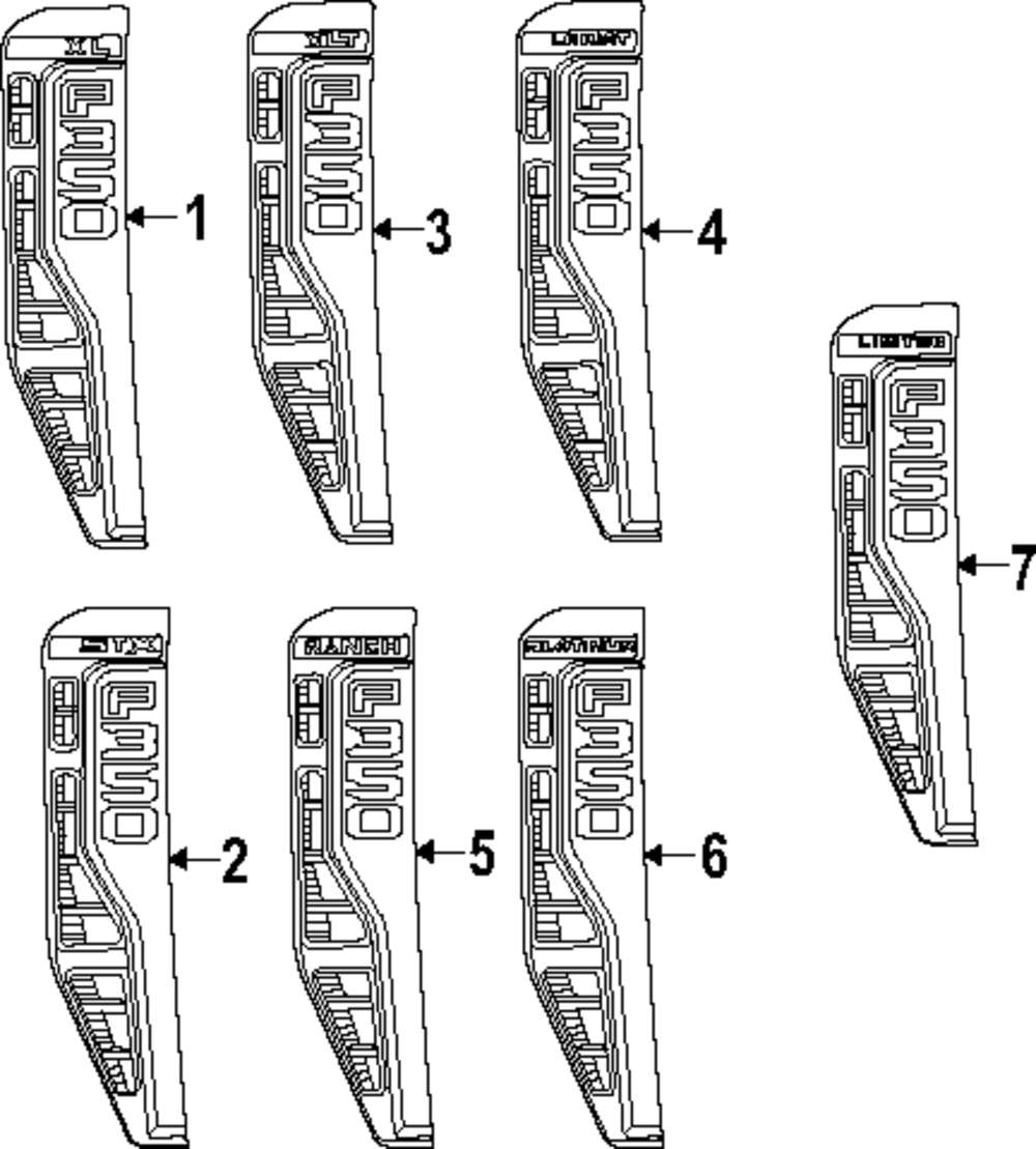 2023-2024 Ford F-350 Super Duty Nameplate PC3Z-16720-BAA | TascaParts.com