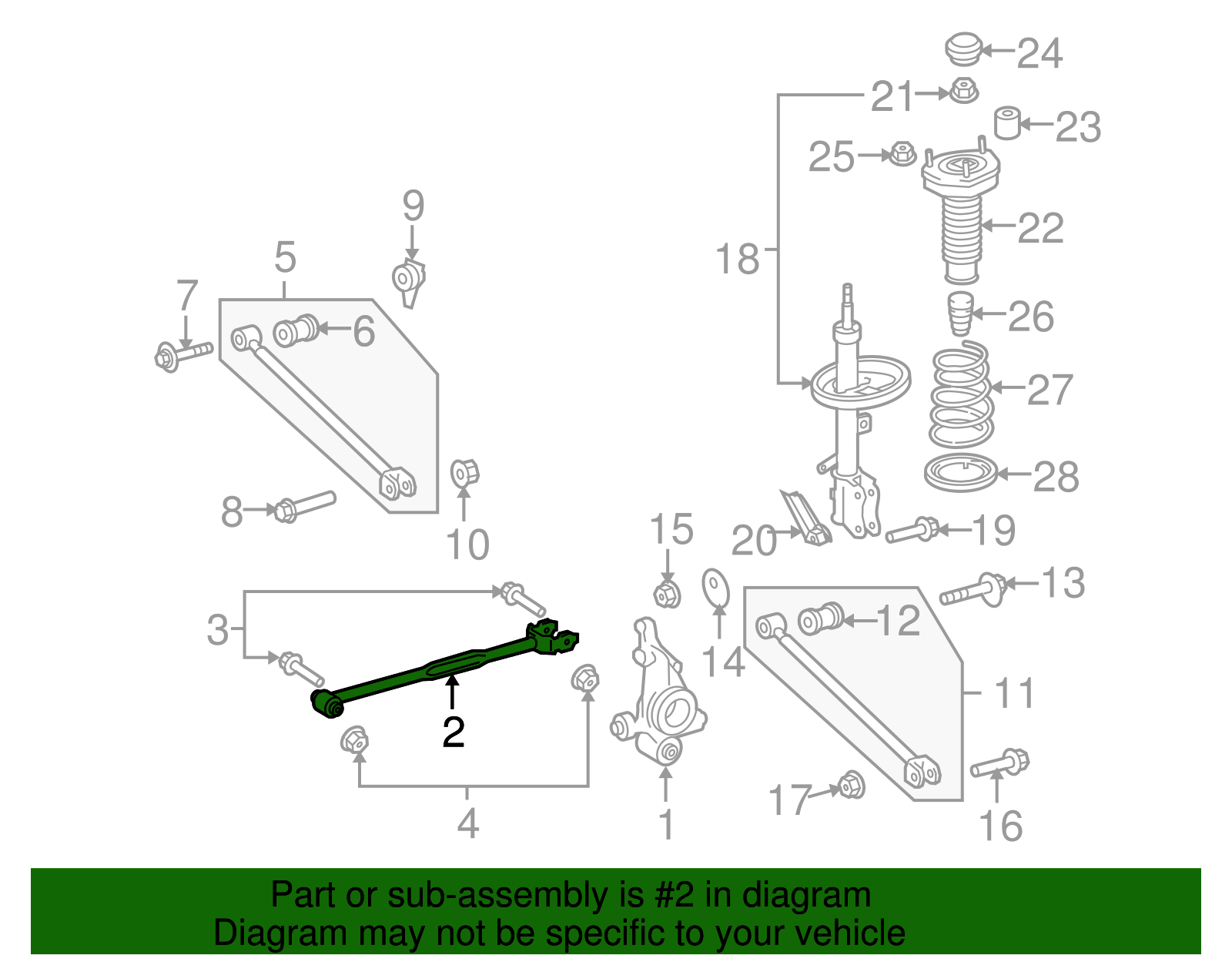 2008-2015 Toyota Trailing Arm 48780-48081 | Toyota Parts Center