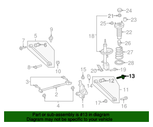 2004-2015 Toyota Rear Lateral Arm Adjust Bolt 48409-0E010 | OEM Parts ...
