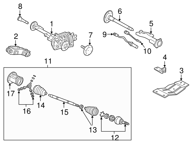 1988-2020 GM Front Drive Axle Clutch Shaft 19121908 GM | GMPartsDirect.com