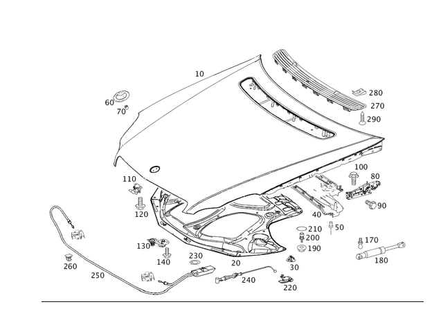 219-880-00-59 - Hood Cable 2006-2011 Mercedes-Benz | Mercedes-Benz USA ...