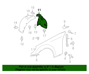 171-698-18-30 - Fender Liner 2005-2011 Mercedes-Benz | Mercedes-Benz ...