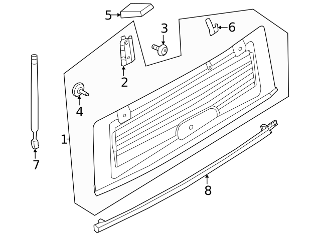 2021-2024 Ford Bronco Back Glass M2DZ-7842006-B | QuirkParts
