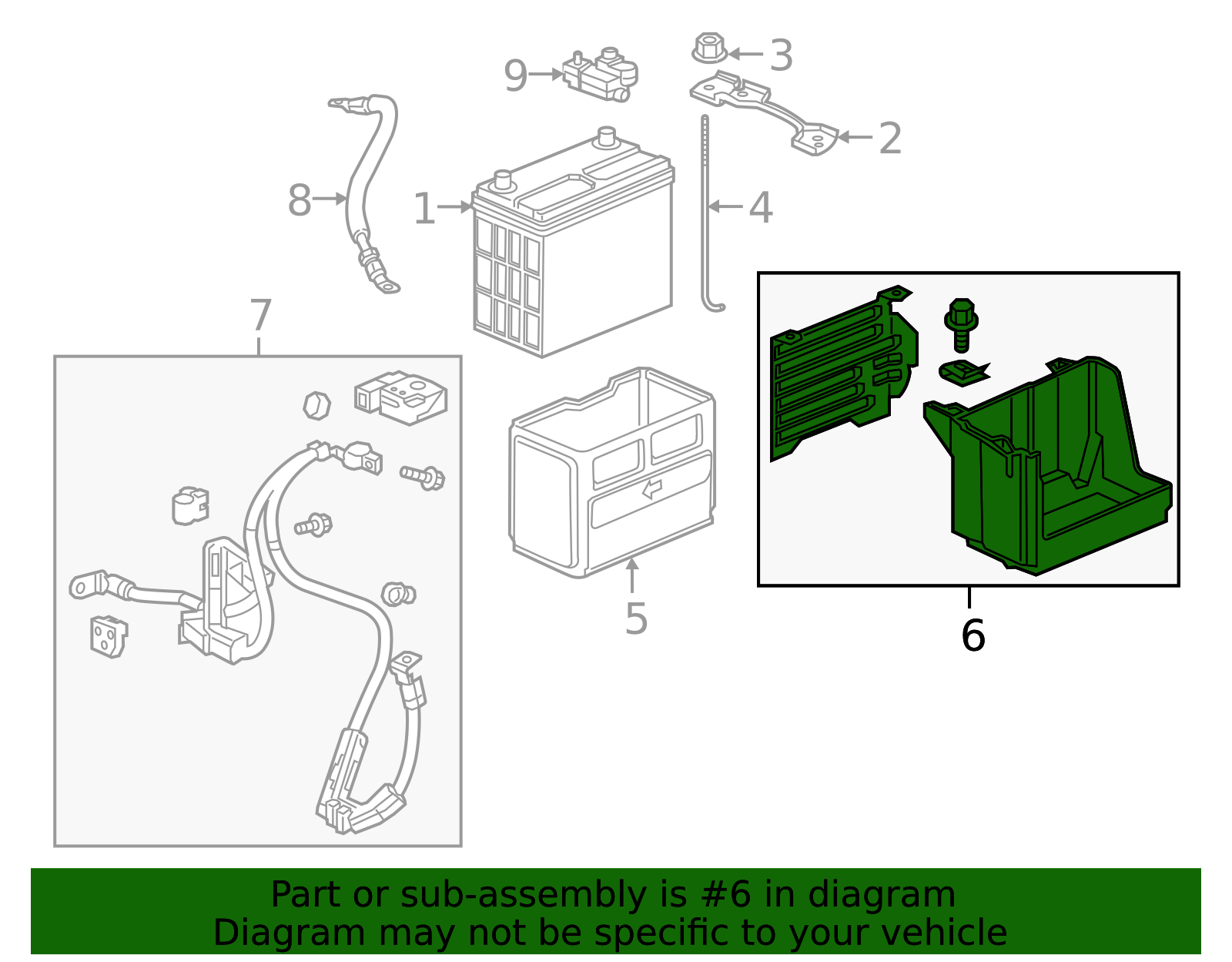 31521-TBA-A11 - 2016-2021 Honda Civic - Box Battery (55B) | Honda Car ...