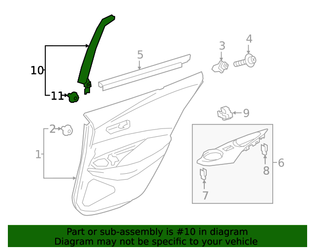 2020-2022 Toyota Corolla Window Molding 75766-12131 | Toyota Parts Center