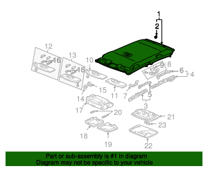 83200-SDA-A03ZA - Lining Assembly, Roof *NH220L* (Normal Roof) (Clear ...