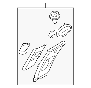 2015-2017 Hyundai Accent Upper Center Pillar Trim 85830-1R110-VYF ...