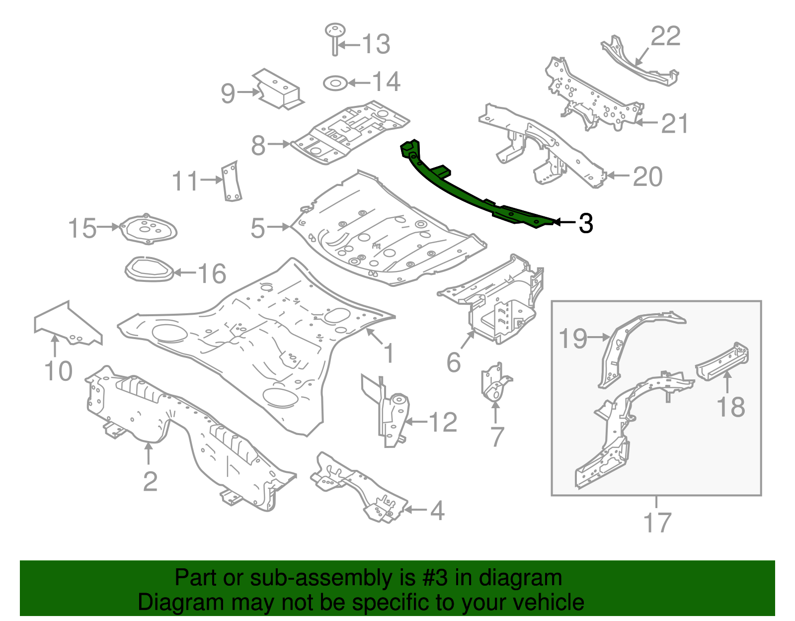 2017-2020 Infiniti Q60 Upper Cross-Member 745C1-5CA0A | Infiniti of ...
