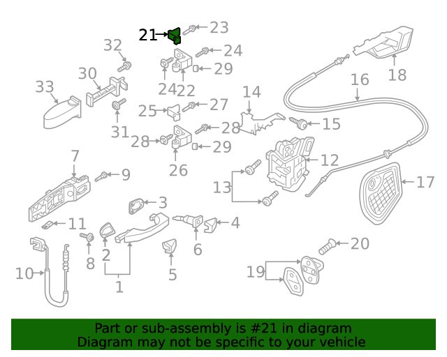 8W0-833-408-A - Upper Hinge 2019-2023 Audi Q3 | Audi OEM Parts