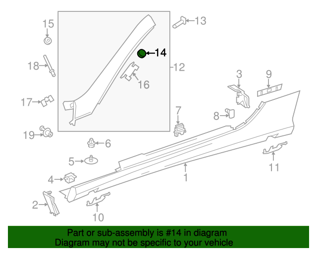 2003-2020 Mercedes-Benz Pillar Molding Plug 230-988-00-28 | MB OEM Parts