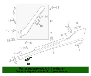 2013-2020 Mercedes-Benz Cover, Jack Support Point 231-698-13-30-9999 ...