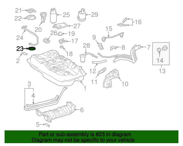 77169-33010 - Fuel Pump Tank Seal - 1997-2001 Lexus ES300 | MyLexusParts