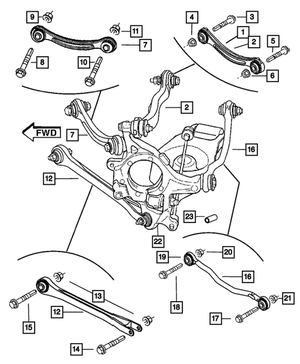 2005-2010 Mopar Tension Link Assembly 68045329AB | Mopar eStore