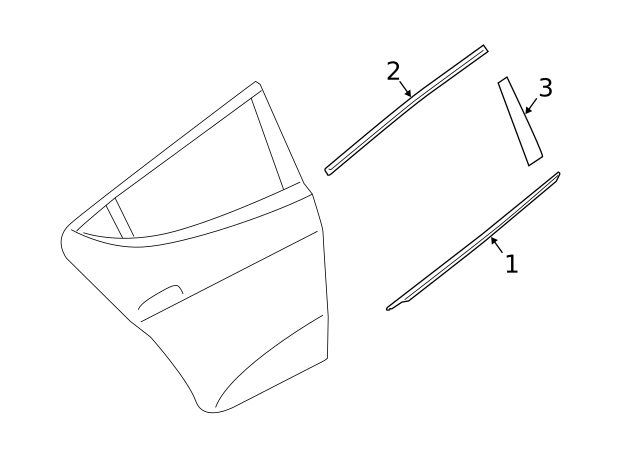 2019-2022 Hyundai Belt Molding 83220-J3000 | HyundaiParts.Online