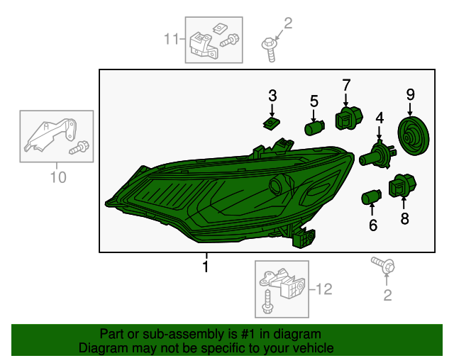 33100-T5A-A31 - Headlight Assembly, R - 2018-2020 Honda Fit | Genuine ...