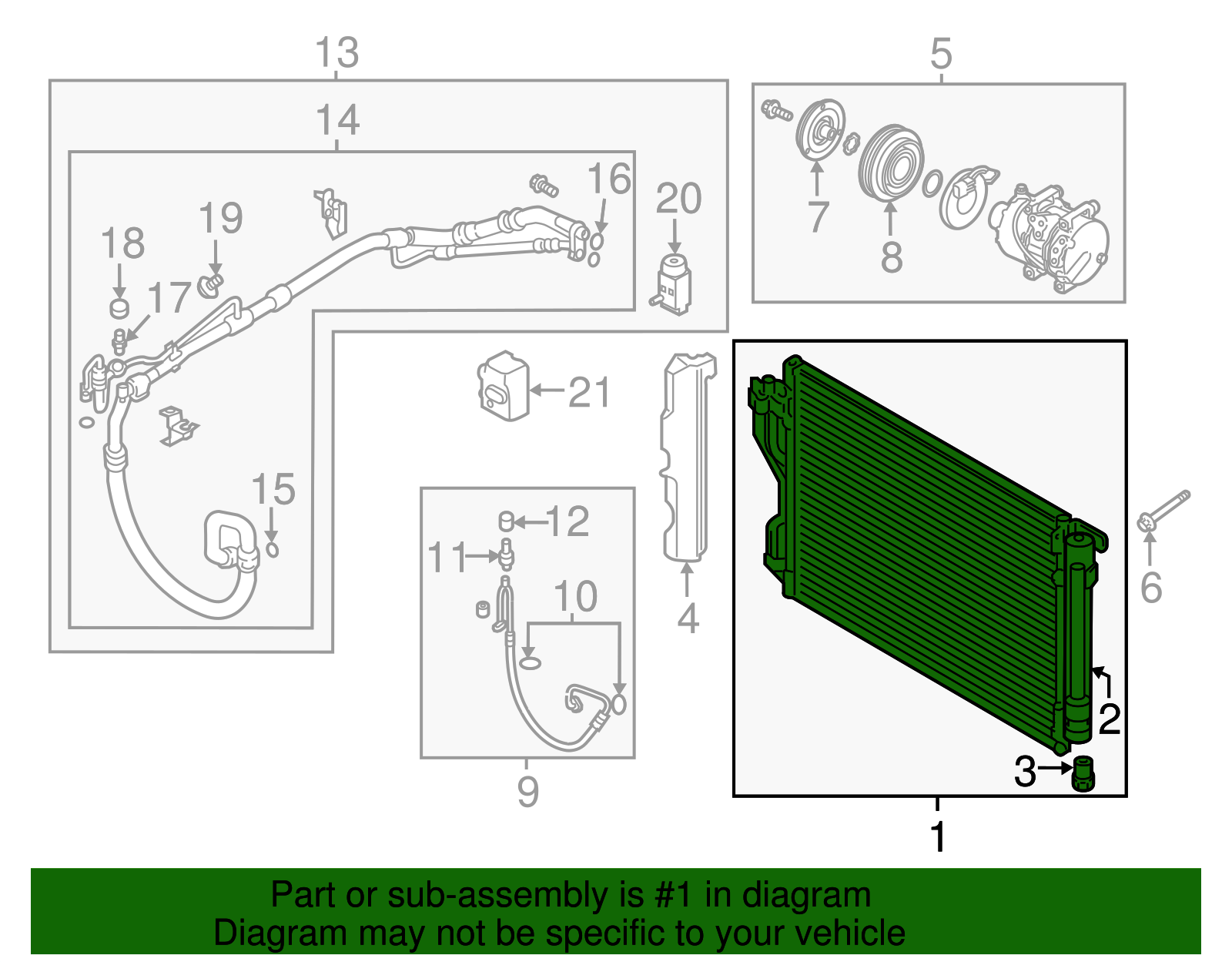 97606-3Q000 - Condenser 2011-2015 Kia Optima | Kia.Parts Store