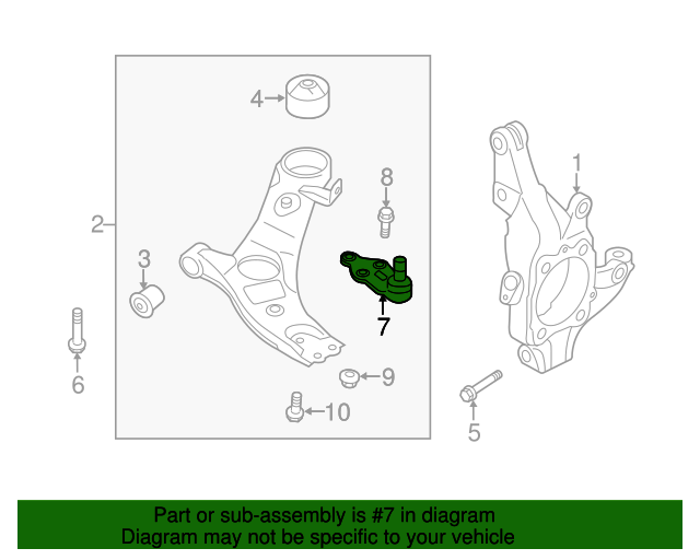 Genuine Lower Ball Joint for 2011-2019 Hyundai | Part# 54530-3S100 ...