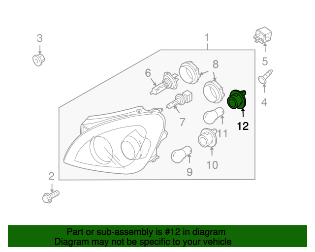 92161-39000 - Marker Lamp Bulb Socket 2007-2010 Kia Rondo | Kia.Parts Store
