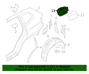51177440018 - 2019-2020 BMW X5 Fuel Pocket (51-17-7-440-018) | BMW of ...