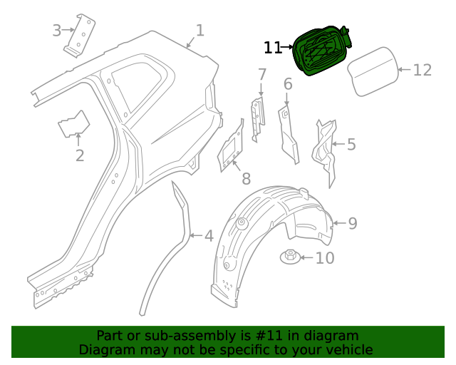 51177440018 - 2019-2020 BMW X5 Fuel Pocket (51-17-7-440-018) | BMW of ...