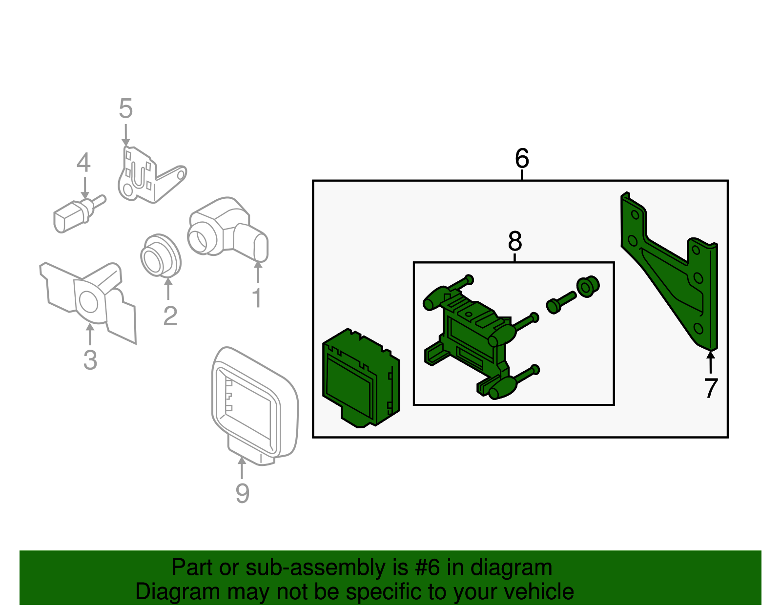 2016-2017 Volkswagen Distance Sensor 5Q0-907-561-G | Wolfsburg Parts Direct