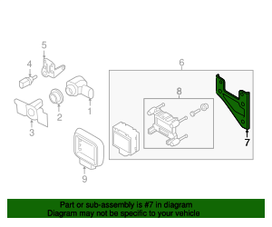 2015-2017 Volkswagen Cruise Control Distance Sensor Bracket 5Q0-907-461 ...