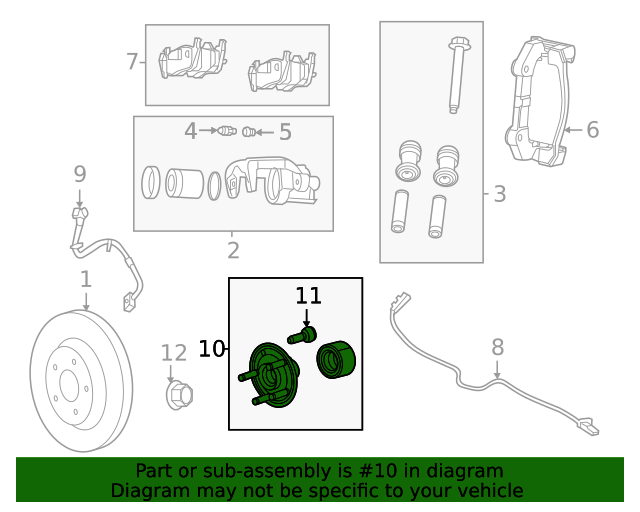2021-2023 Jeep Hub & Bearing 68346852aa | TascaParts.com