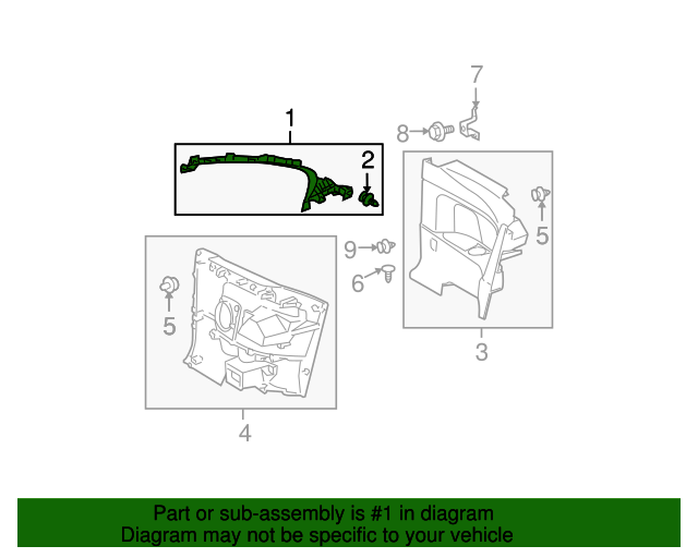 2005-2010 Scion tC Garnish Roof Side 62572-21010-B1 | Toyota Parts Center