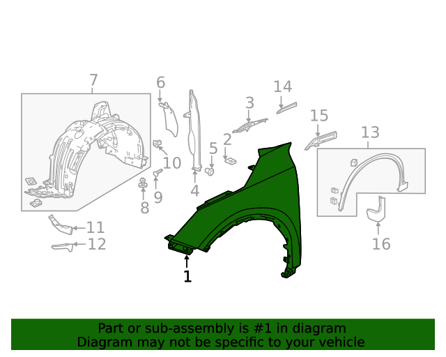 2022-2024 Acura MDX Fender 60210-TYA-A00ZZ | Acura Automotive Parts