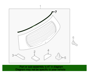 2012-2015 Mazda 5 Upper Molding C513-50-611 | Florida Mazda Parts