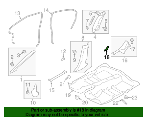 94053AL10A - Striker Cover - 2015-2023 Subaru | Subaru Parts Guys