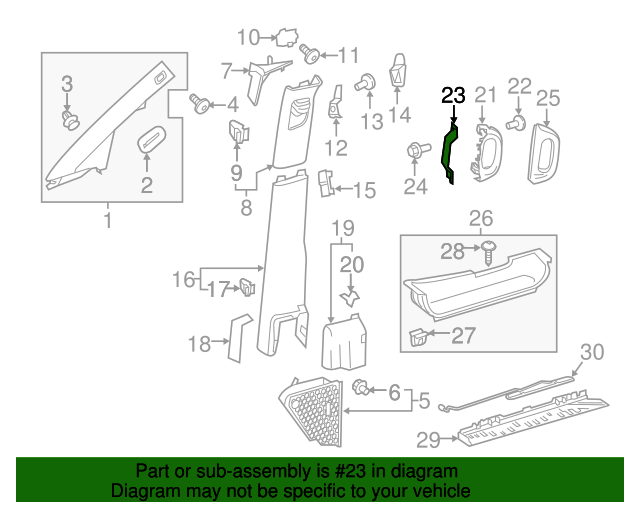 Grip Handle Bracket - 2016-2020 Mercedes-Benz Metris (447-815-01-31 ...