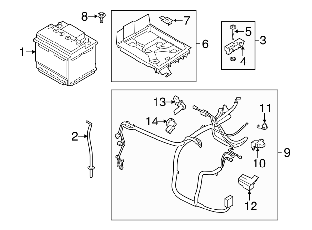 2013-2024 Ford Vehicle Battery bxt99rt4a | TascaParts.com
