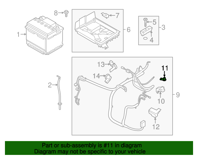 DS7Z-10C679-A - Battery Cable Terminal End 2013-2020 Ford | Ford Parts ...
